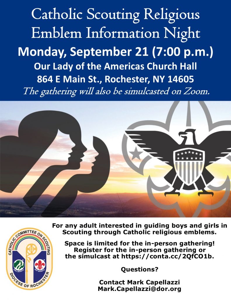 September 2020 Catholic Scouting Religious Emblem Training Flyer ...